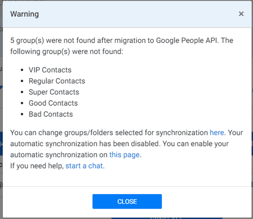 SyncGene: Migration to Google People